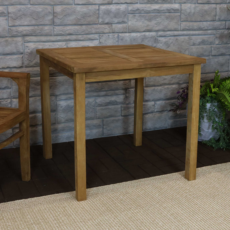 Rosecliff Heights Heidenreich 31.5" Teak Square Outdoor Dining Table & Reviews | Wayfair